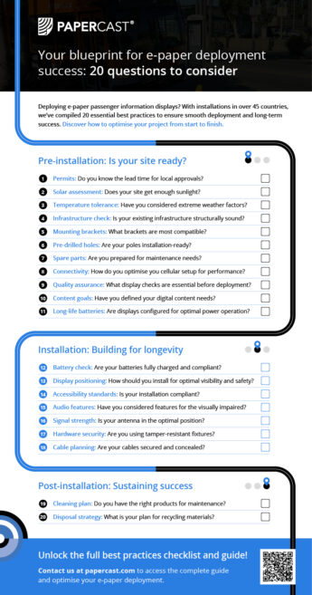 Your blueprint for e-paper deployment success: 20 installation best ...